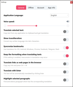 Lingvanex App User's Guide for Windows